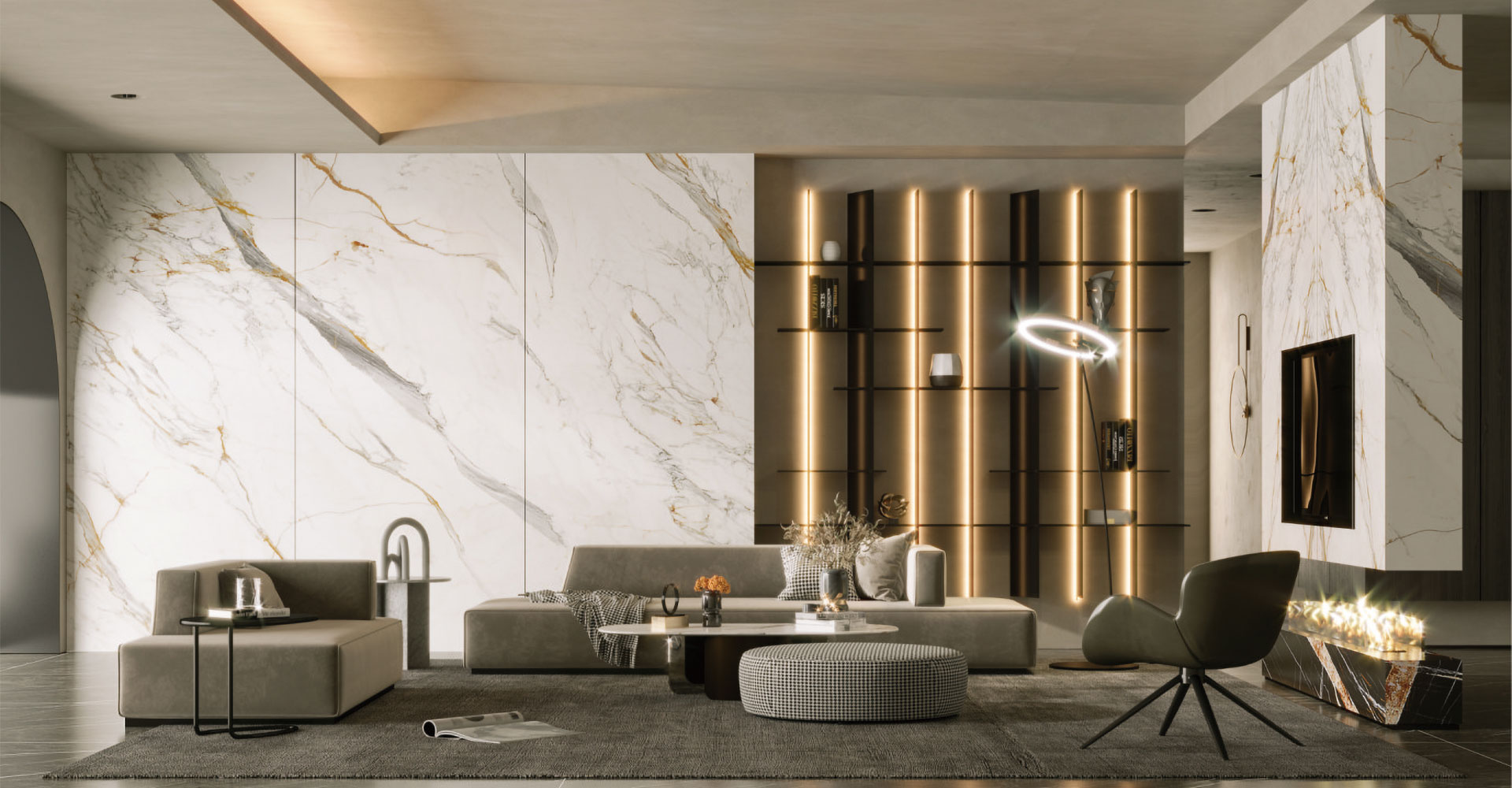 Sculpture White - Porcelain Panel